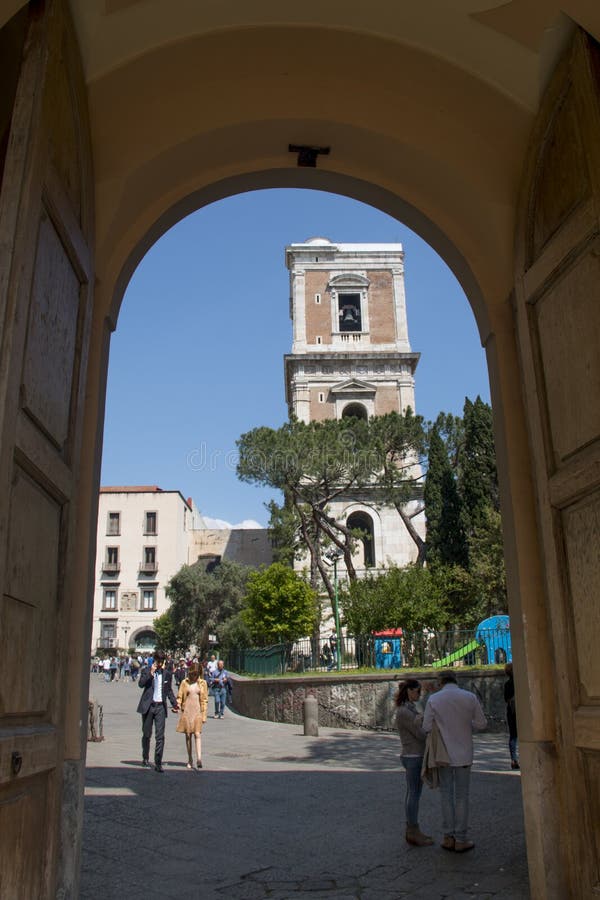 Church Tower in Naples, Italy Editorial Photography - Image of european ...