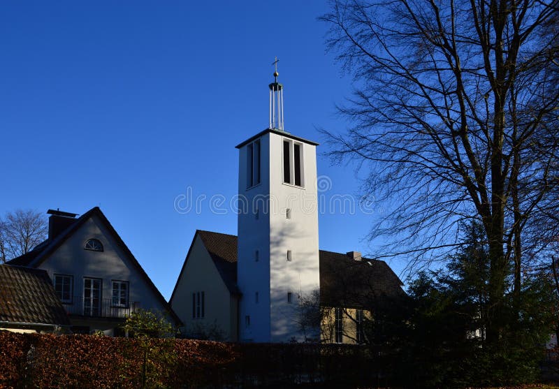 Church in the Town Bomlitz, Walsrode, Lower Saxony Stock Photo - Image ...