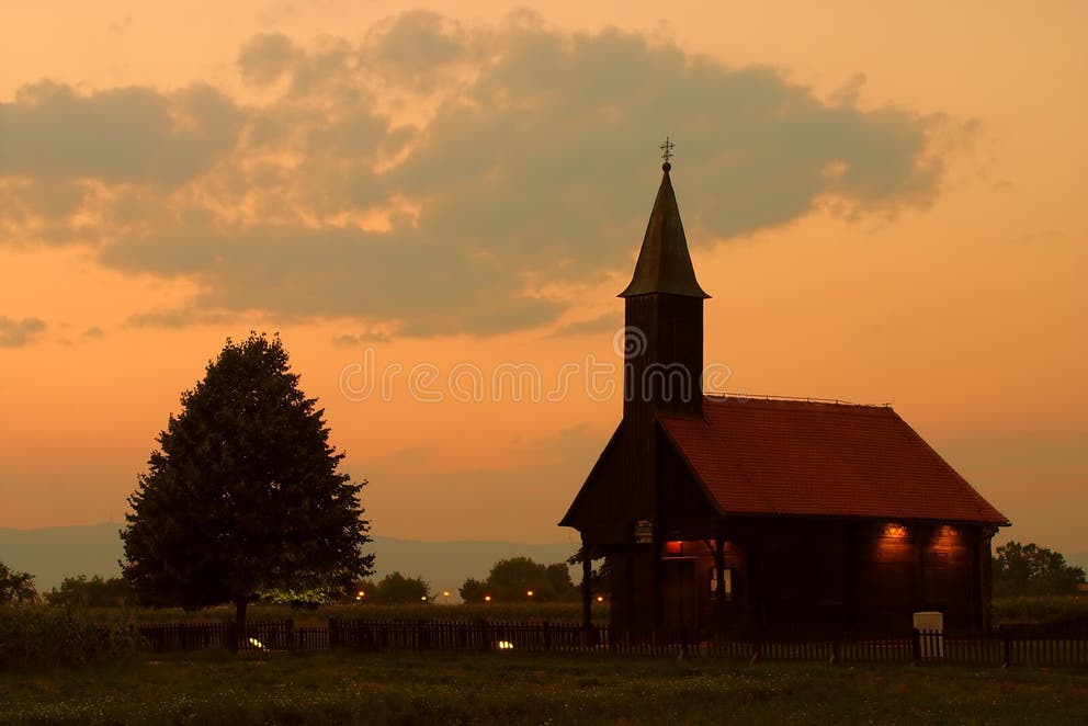 Church and tree stock image. Image of building, church - 3638679