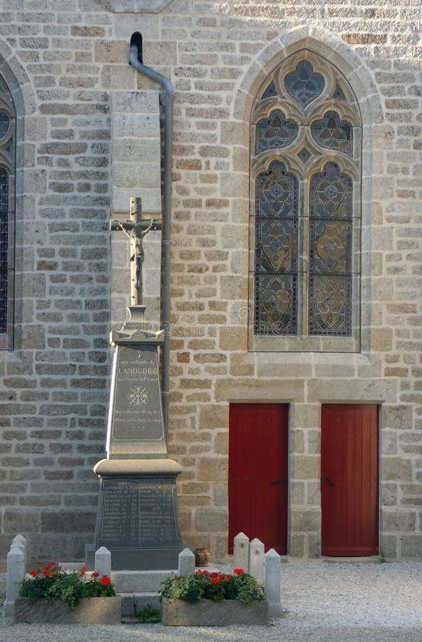 Church with two red doors stock photo. Image of church - 296398