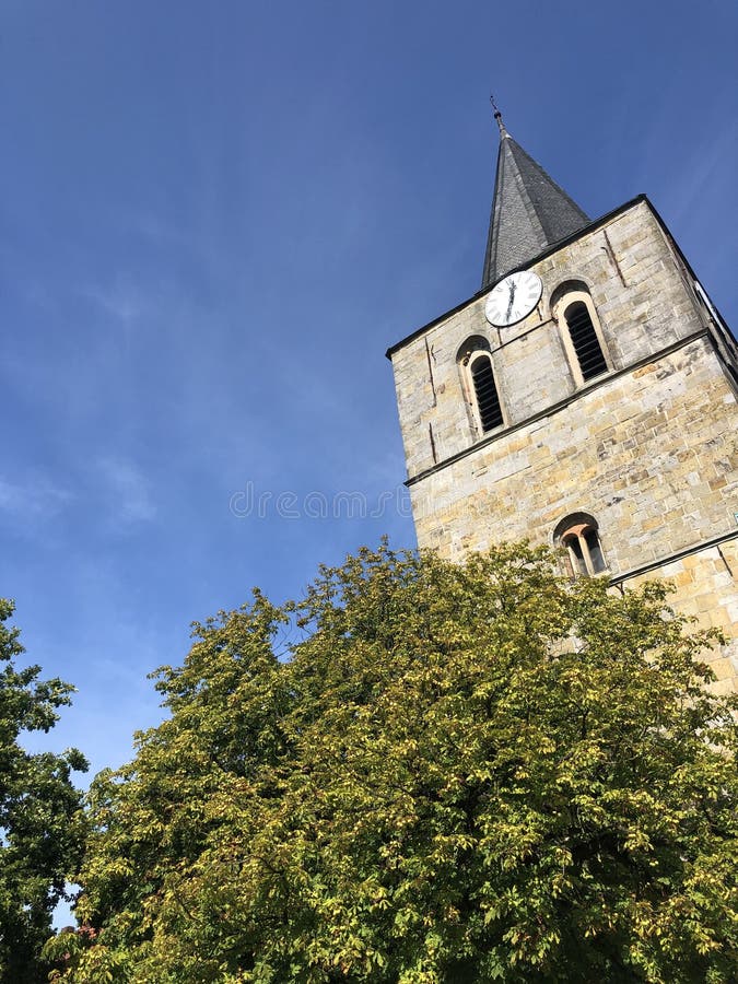 Church in Uelsen stock photo. Image of blue, uelsen - 186306990