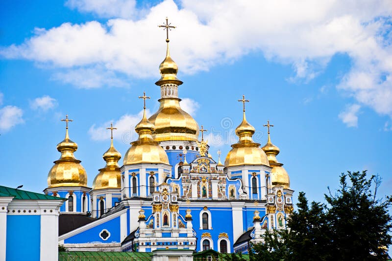 Church in ukraine stock image. Image of gold, kiev, cloud - 24664895