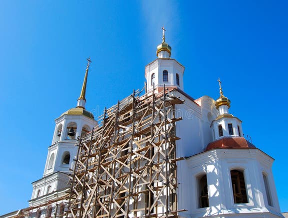 Church under construction stock image. Image of fashioned - 11190833