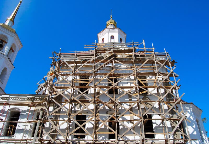 Church under construction stock image. Image of fashioned - 11190833