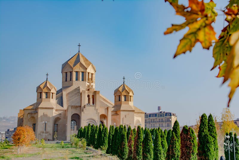 A Church with a Unique Architecture. Beautiful Church Stock Image ...