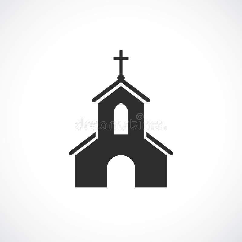 Red church vector sign stock vector. Illustration of button - 102823254