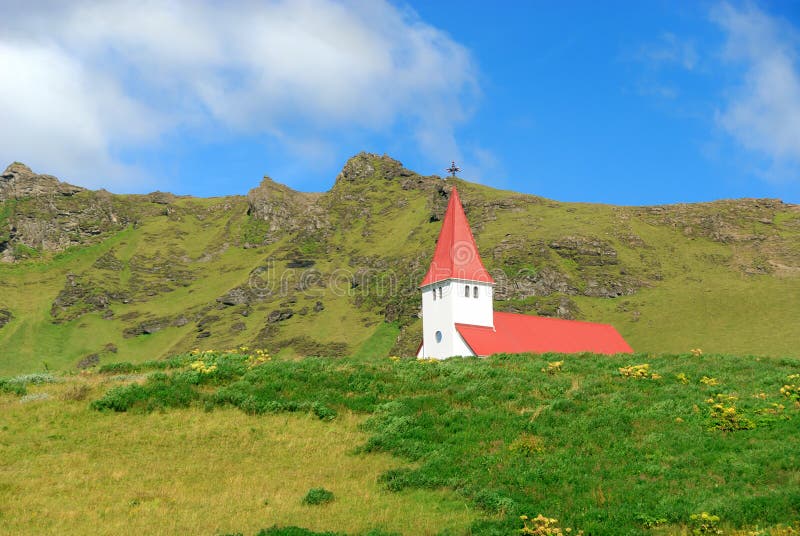 Church at Vik in Iceland stock image. Image of iceland - 16559801