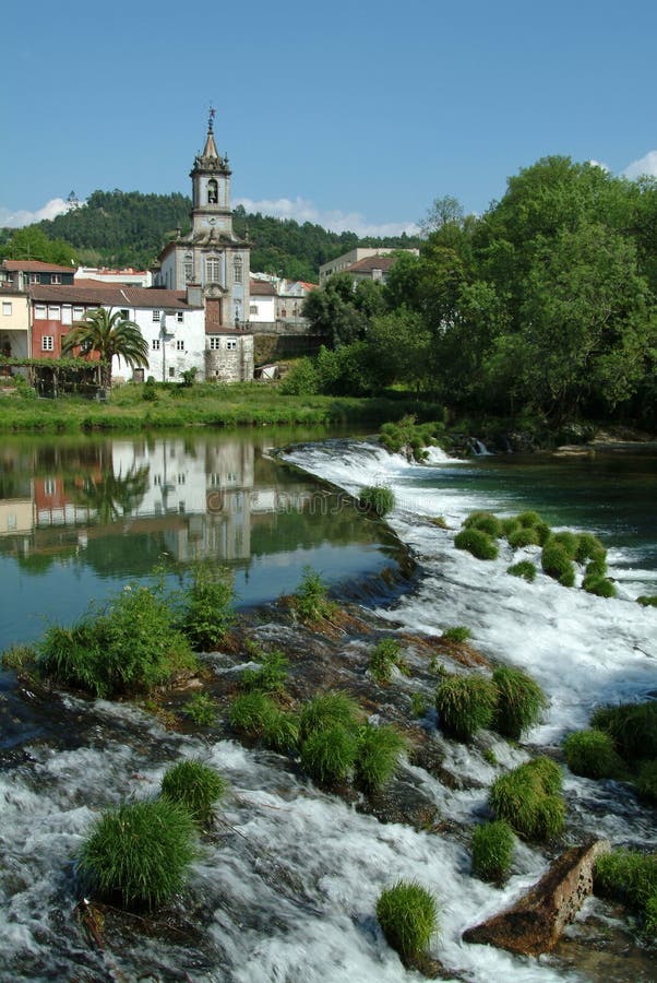 Church On Village And Waterfall Picture. Image: 1202399