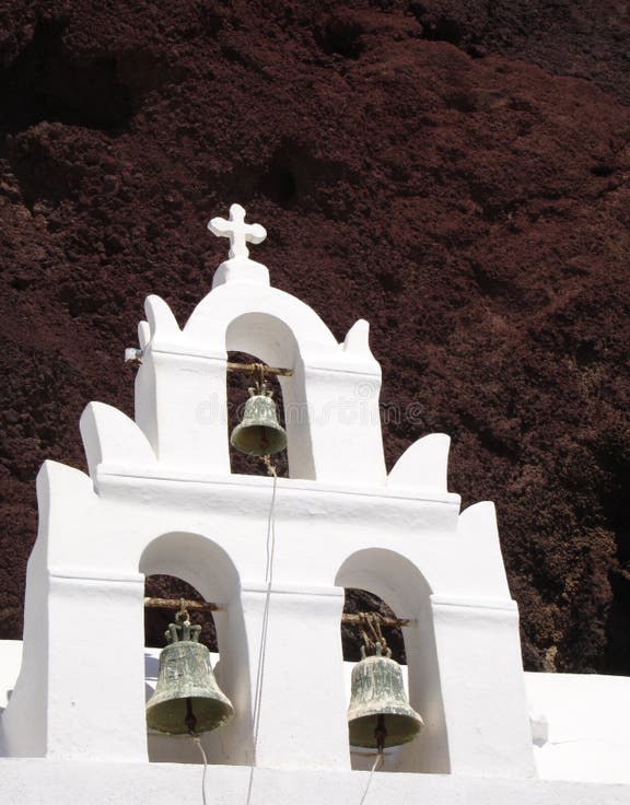 A Church and a Volcano stock image. Image of bell, volcano - 2896203