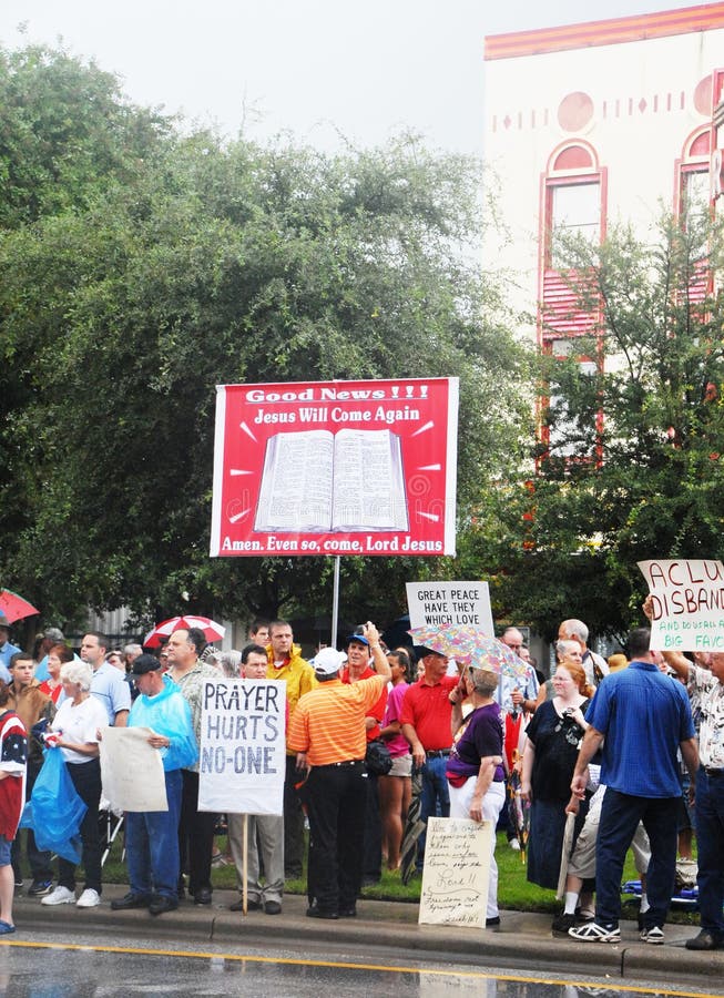 Church vs. State Rally editorial stock photo. Image of rally - 10963253
