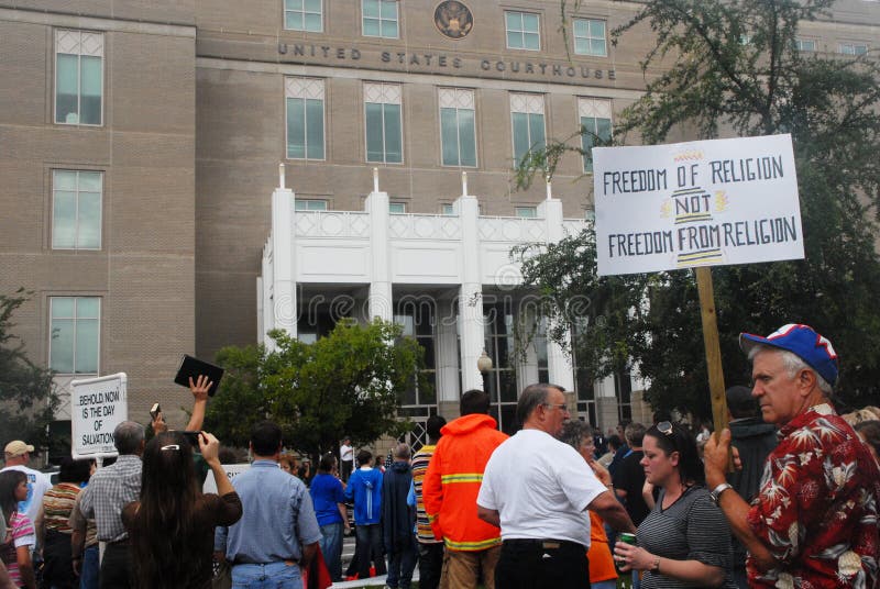Church vs. State Rally editorial image. Image of prayer - 10963305