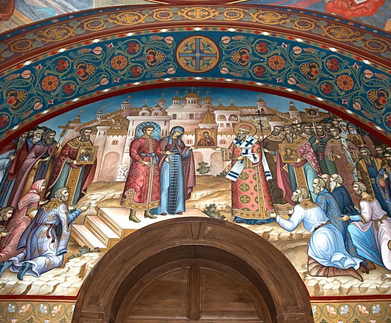 Church wall painting stock photo. Image of history, jesus - 10070696