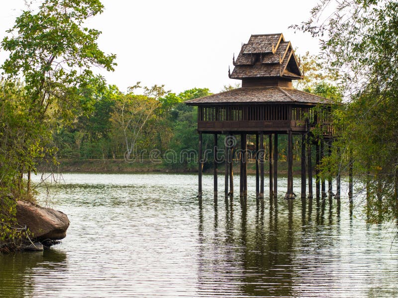 Church of the Water in Thailand. Stock Image - Image of scene, history ...