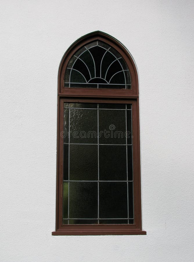 Church Window on the White Wall Stock Image - Image of traditional ...