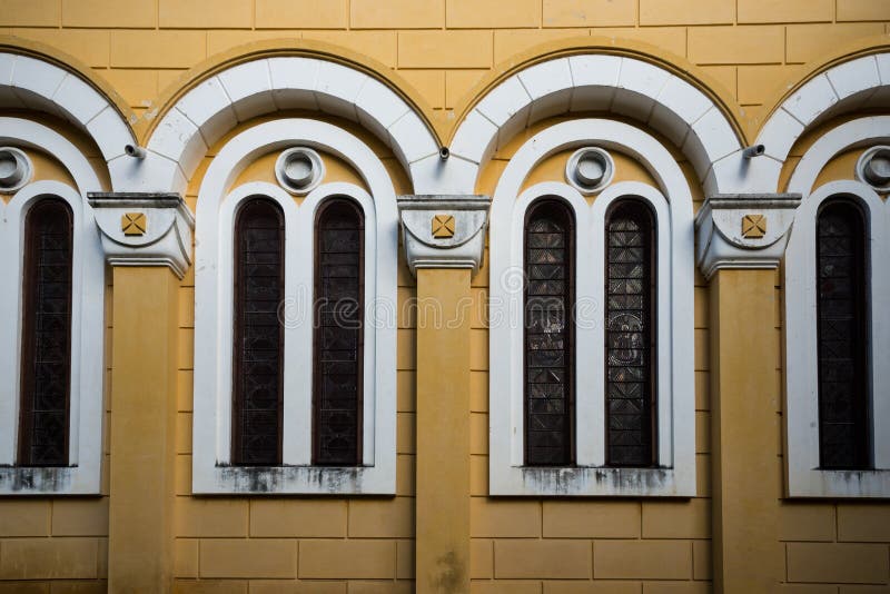 Church windows stock image. Image of windows, exterior - 92192887