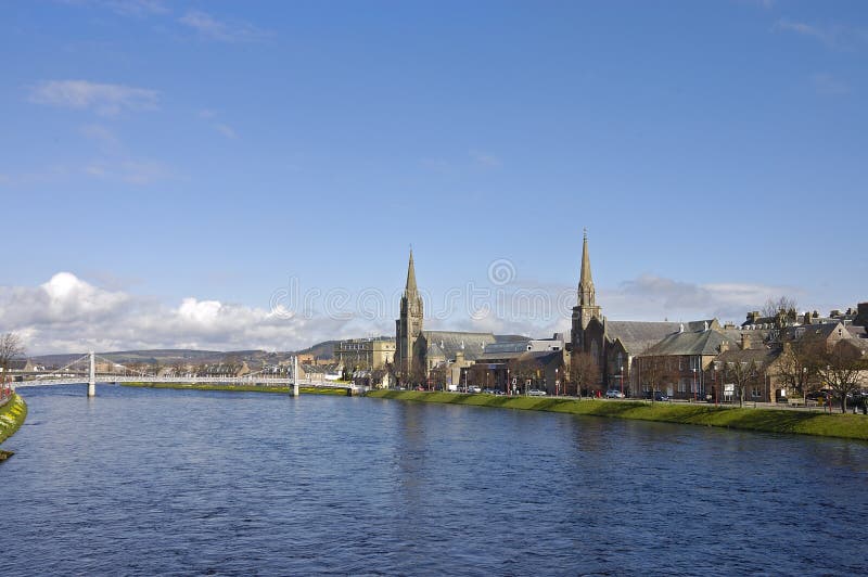 Churches in the Heart of Inverness, Scotland Stock Photo - Image of ...