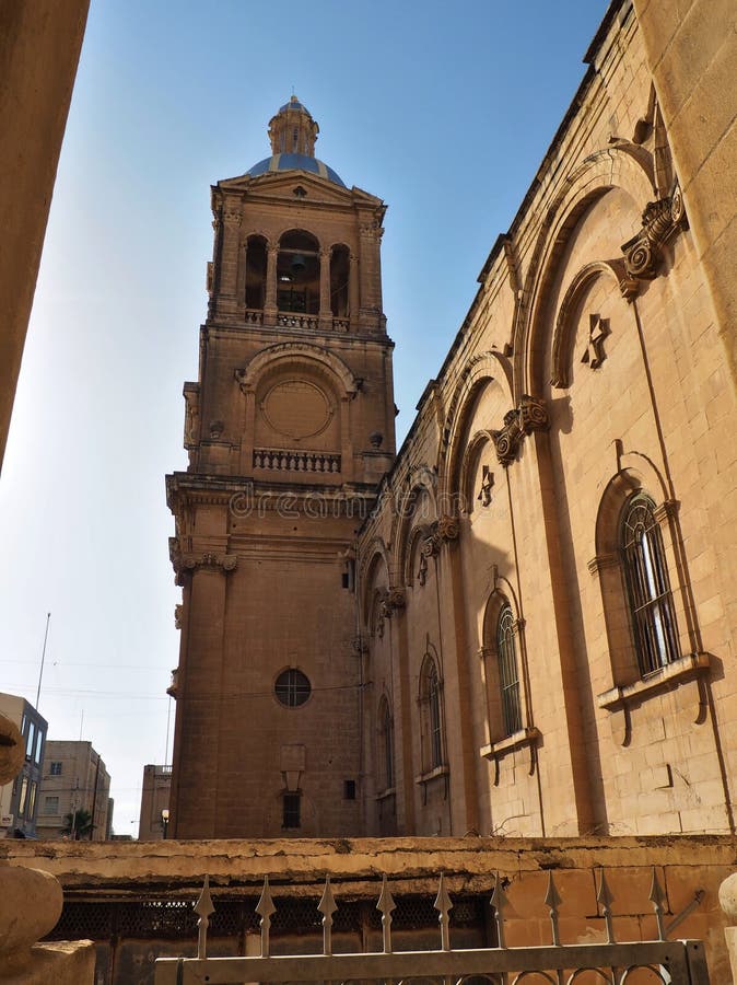 Church facade in Malta stock photo. Image of travel - 205845114