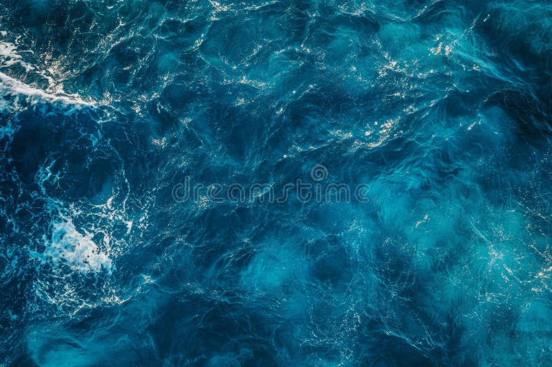 Aerial View of Turbulent Ocean Waves. AI Image Stock Photo - Image of ...