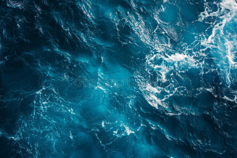 Aerial View of Turbulent Ocean Waves. AI Image Stock Photo - Image of ...