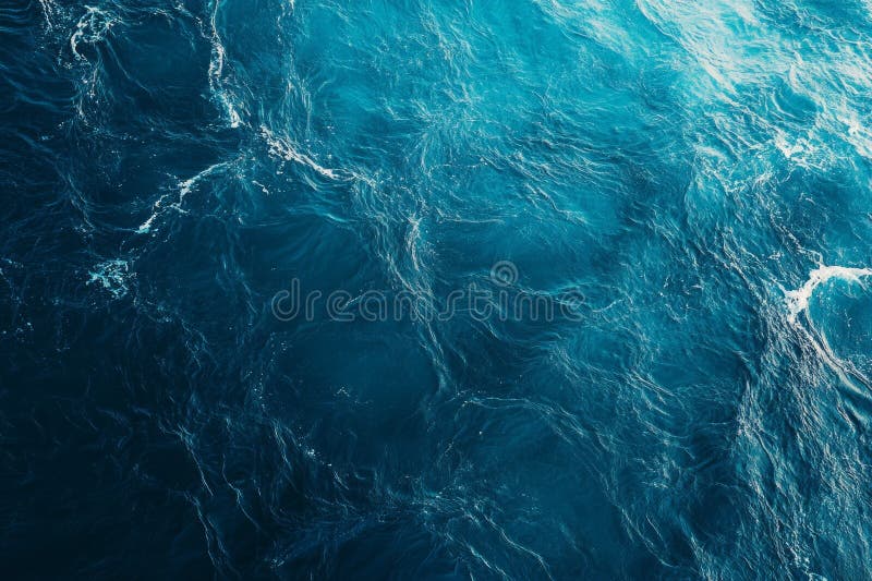 Aerial View of Turbulent Ocean Waves. AI Image Stock Image - Image of ...