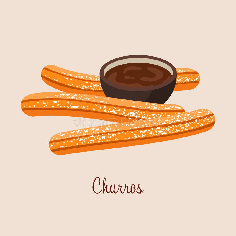 Churros Sweet Pastries Vector Illustration Stock Vector - Illustration ...