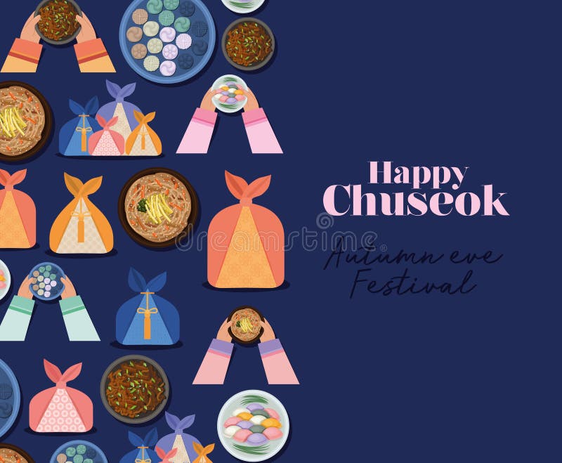 Chuseok festival card stock vector. Illustration of design - 227264783