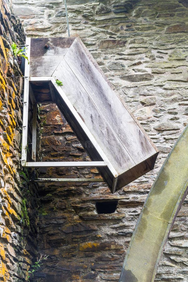 Water Wheel Pit Pont Y Pandy Disused Slate Mill, North Wales, UK Stock ...