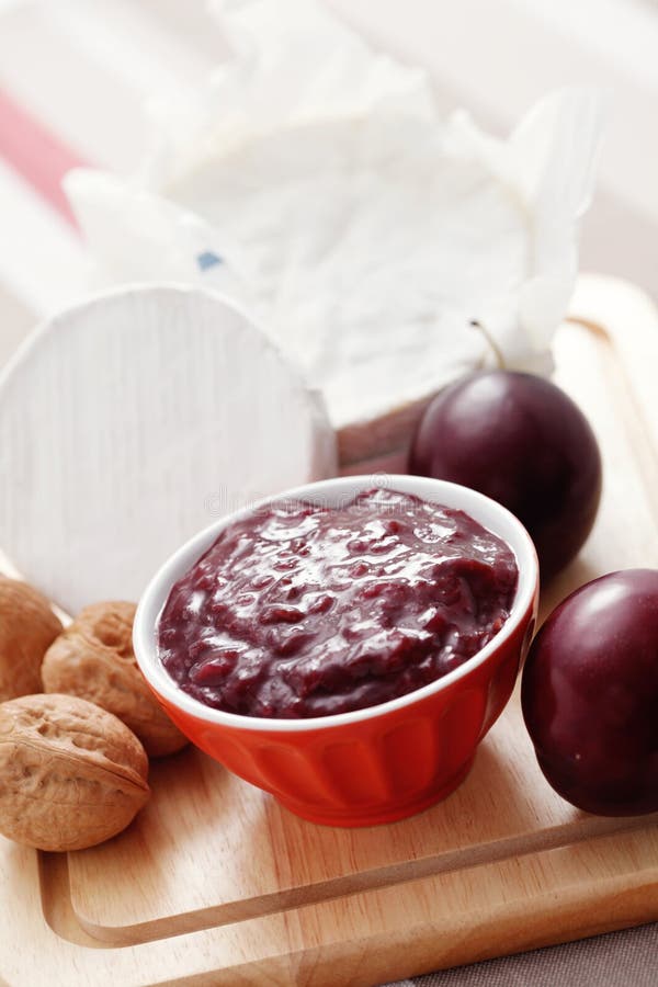 Chutney plum with cheese stock photo. Image of ripe, onion - 21817672