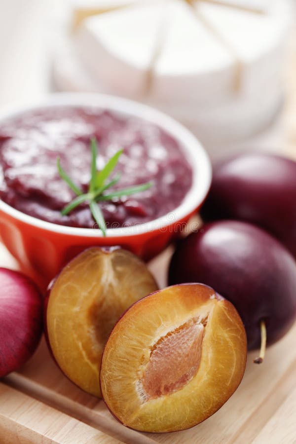 Chutney plum with cheese stock image. Image of ingredient - 21817677