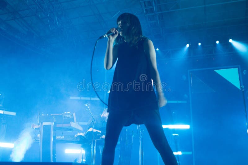 Chvrches in Concert from Central Park Summerstage in New York Editorial ...