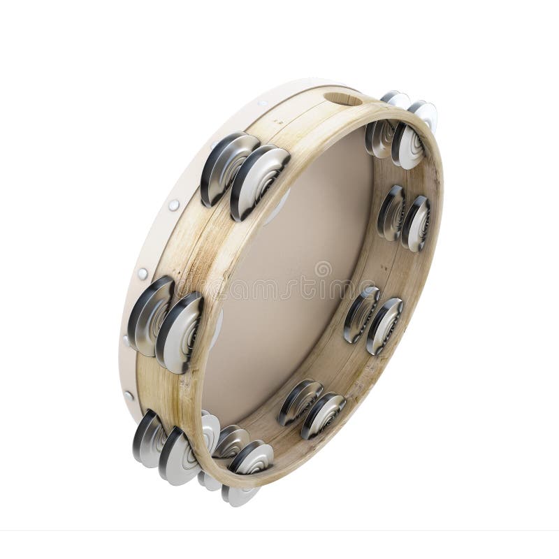 Jugar Una Pandereta Del Instrumento Musical En El Cielo Del Fondo En La ...