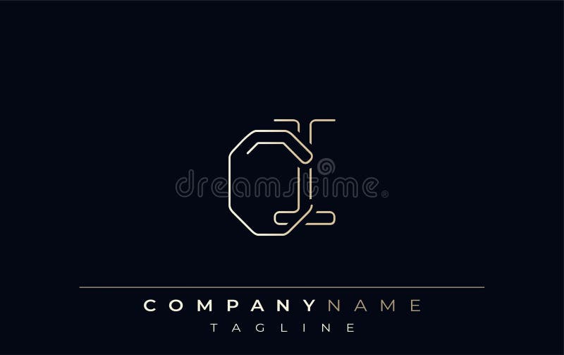 CI Abstract Line Style Logo Stock Illustration - Illustration of ...