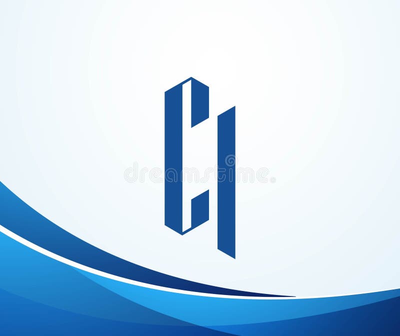 CI Alphabet Letter Logo Design Template Elements Stock Vector ...