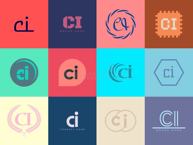 CI Logo Company Template. Letter C and I Logotype Stock Vector ...