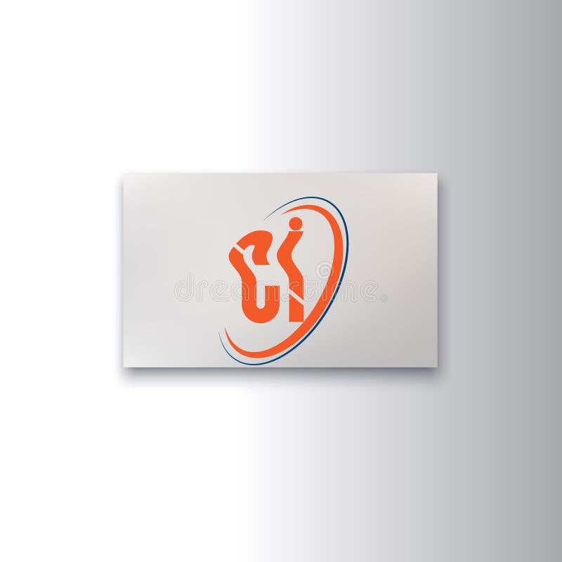 CI Text Logo Design stock vector. Illustration of poster - 260884001