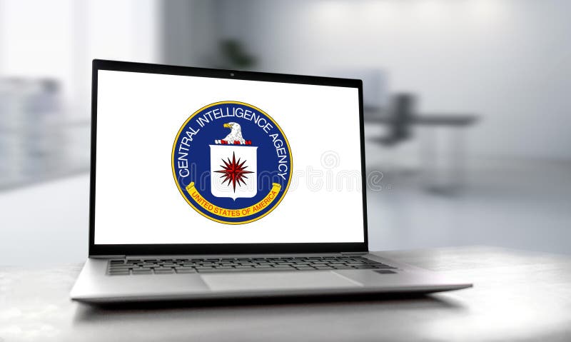 CIA Logo Displayed on Laptop Editorial Image - Image of government ...