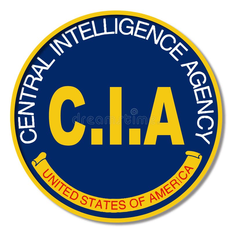 Cia Logo Mockup Over White Background Ilustración del Vector ...
