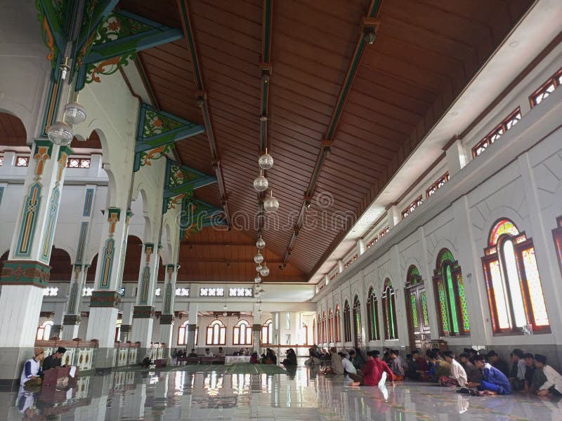 Great Mosque Interiors editorial stock photo. Image of indonesia ...