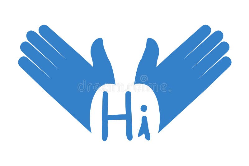 Ciao simbolo illustrazione vettoriale. Illustrazione di mano - 74028728