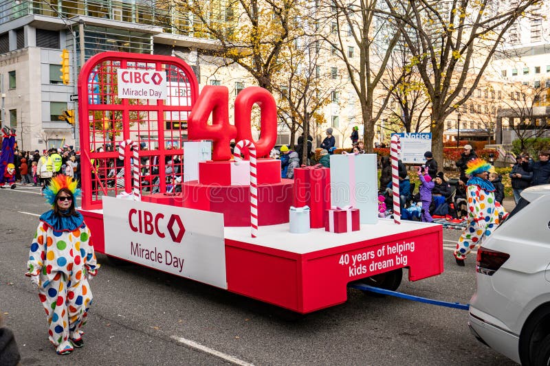 CIBC Miracle Day Parade Float in Santa Claus Parade Toronto. Editorial ...