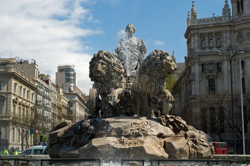 Cibeles from the from stock image. Image of landmark, cityscape - 2415955
