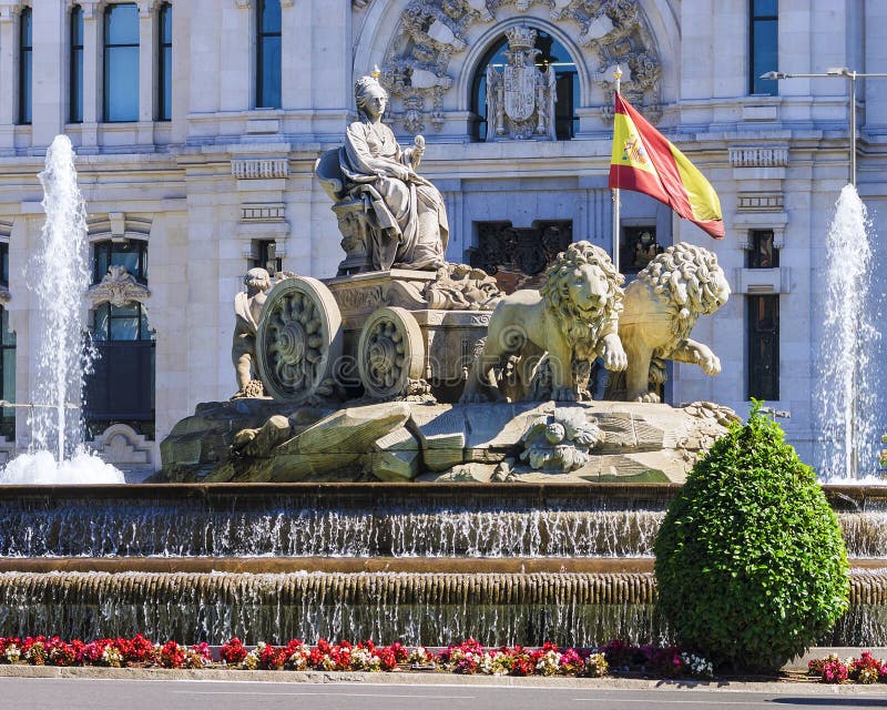 Cibeles Fountain - a Fountain in the Square of the Same Name in Stock ...