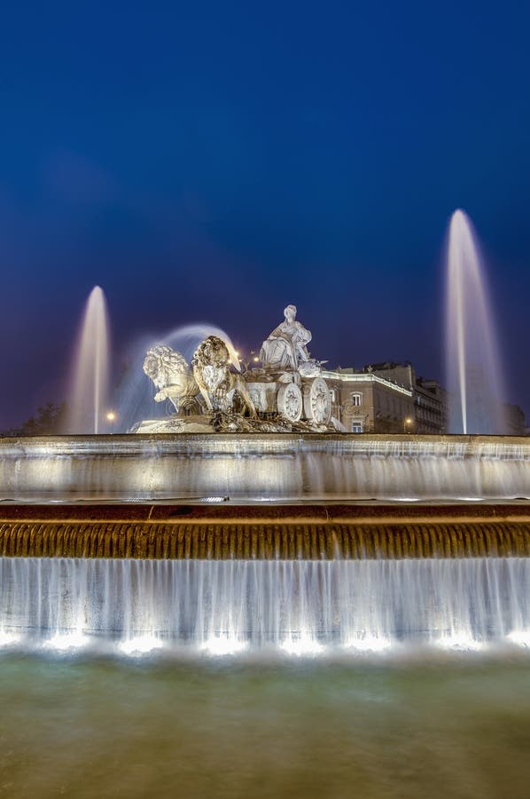 Cibeles Fountain at Madrid, Spain Stock Image - Image of architectural ...
