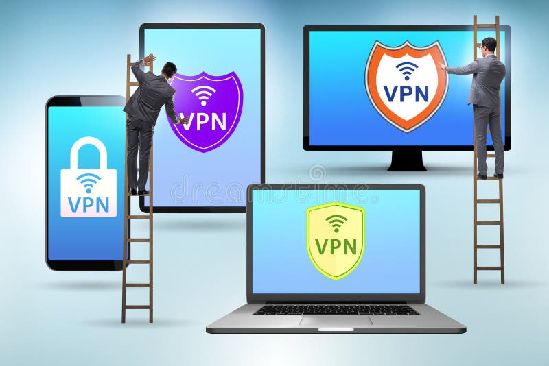 Ciberconcepto De Red Privada Virtual Vpn Foto de archivo - Imagen de ...