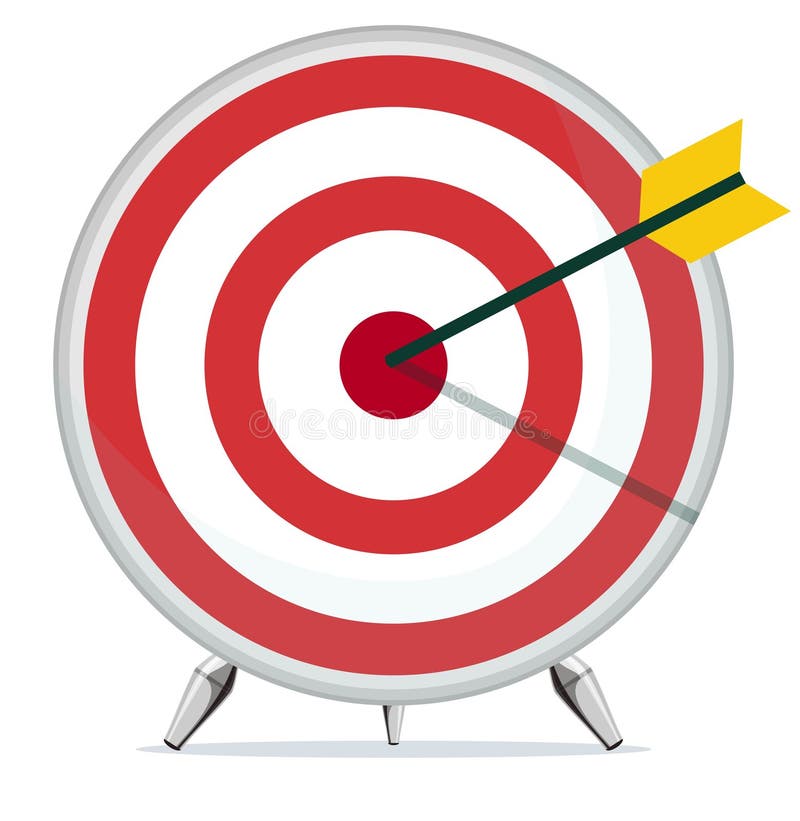 Cible Avec Une Flèche Au Centre Illustration de Vecteur - Image: 48765745