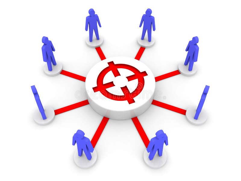 Cible D'équipe. Objectif Commun. Illustration Stock - Illustration du ...