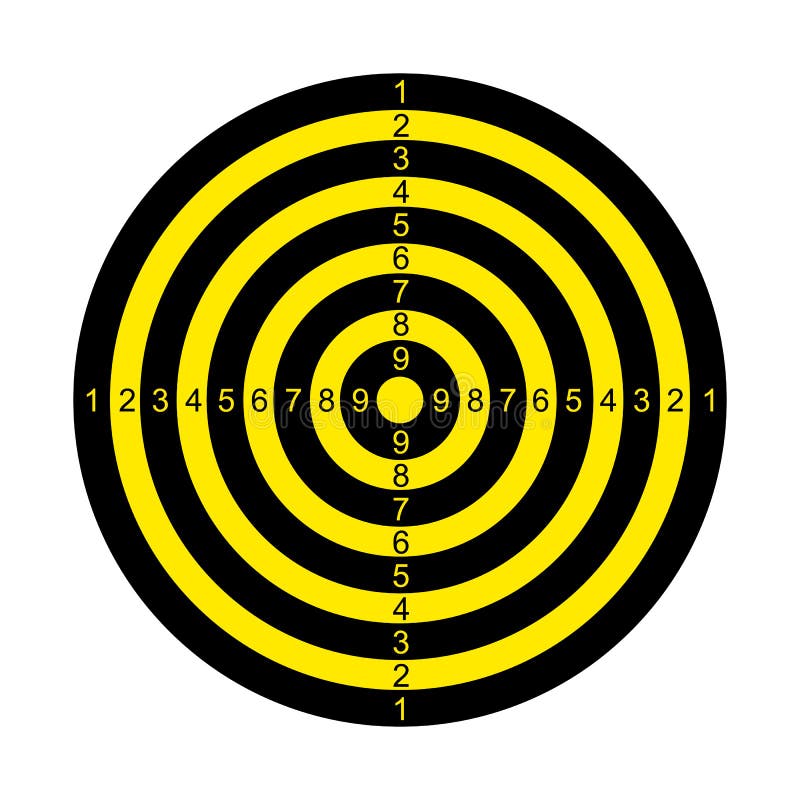 Cible Jaune Et Noire - Vecteur Illustration Stock - Illustration du ...