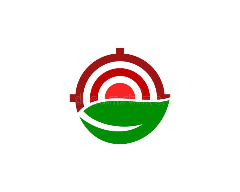 Cible Logo Icon Design De Feuille Illustration de Vecteur ...