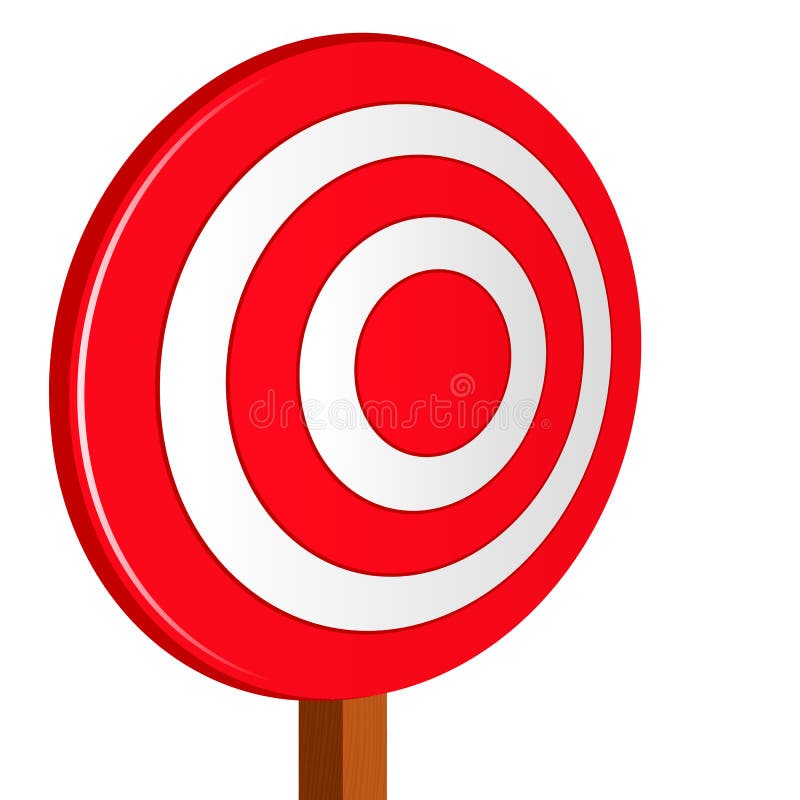 Cible rouge illustration stock. Illustration du concept - 24069417