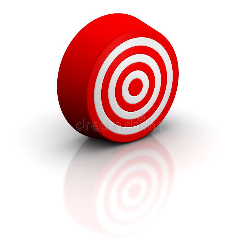Cible Rouge Avec La Réflexion Illustration Stock - Illustration du ...